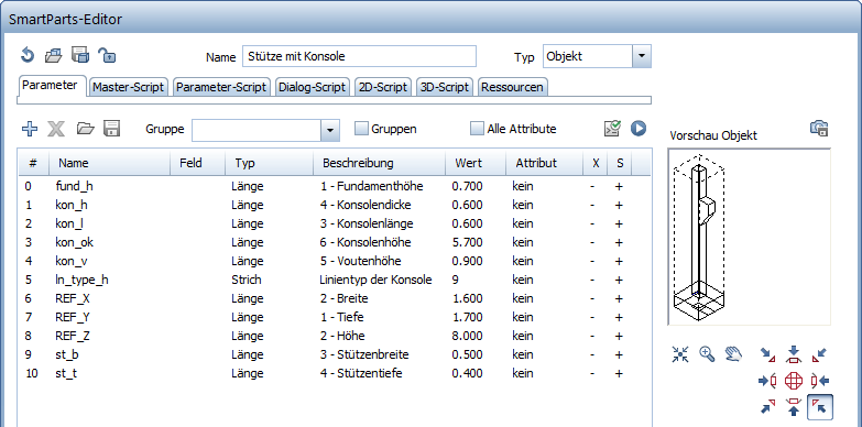 Allplan 2013-1: SmartPart-Editor