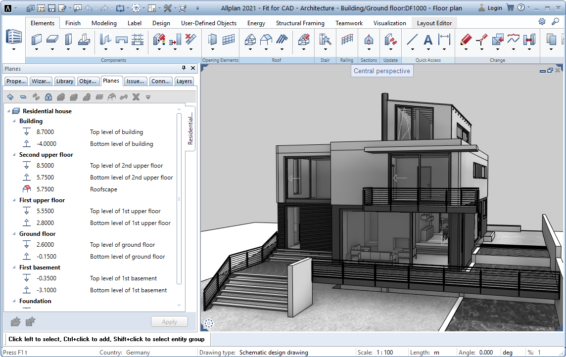 Allplan user interface