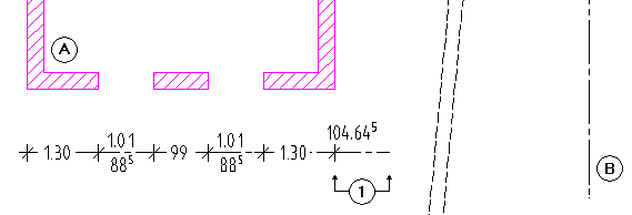 Reference line dimensioning